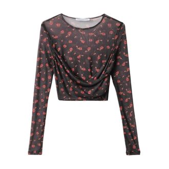 Mar De Margaritas Femme, Tops, Multicolore, Taille: 40 FR Top manica lunga in tulle