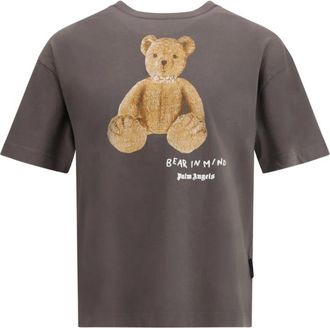 Palm Angels Homme, Tops, Gris, Taille: M Bear In Mind T-Shirt