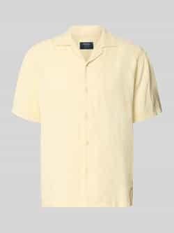Mc Neal Regular Fit Leinenhemd mit Reverskragen
