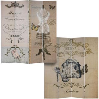 Hhg Foto-Paravent Bagheria, Paravent Raumteiler Spanische Wand 180x160cm MVG-zertifiziert Boudoir