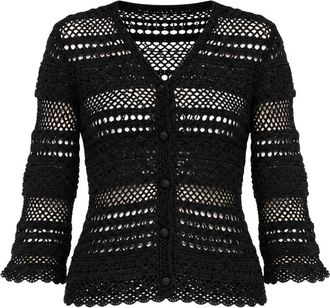 Dolce & Gabbana Gekn&ouml;pfter Cardigan - - Knitwear - Damen - Schwarzk - M
