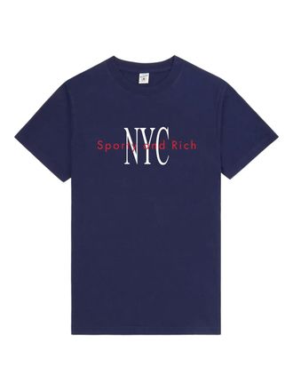 Sporty & Rich t-shirt NY Minute - Bleu