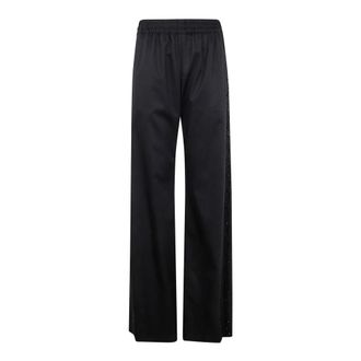 Golden Goose Hosen mit weitem Bein und verzierten Seitendetails - - Trousers - Damen - Schwarzk - L