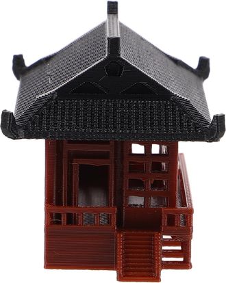 NUOBESTY Kleiner Pavillon Modell Bonsai Dekoration aus Kunststein Mikrolandschaft Ornament f&uuml;r Aquarien und Gartendekor Schreibtisch Miniatur Landschaft 48 X 2