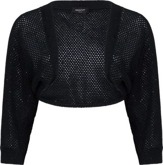 Fabiana Filippi Femme, Pulls, Noir, Taille: 34 FR Cape &Eacute;l&eacute;gante