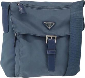 Prada unisex, Pre-owned, Bleu, Taille: ONE Size Sac bandouli&egrave;re Pre-owned Vintage en nylon