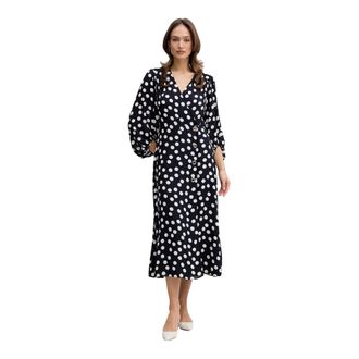 Joseph Ribkoff Wickelkleid mit Tupfenprint - - Dresses - Damen - Blau - XL