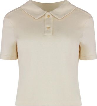 Khaite Femme, Tops, Beige, Taille: 40 FR Jasna Silk Polo