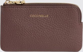 Coccinelle Petit portefeuille zipp&eacute; C-Me en cuir grain&eacute; avec anneau en m&eacute;tal