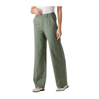 Object Weite Bein Oliv Hose - - Trousers - Damen - Gr&uuml;n - S