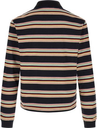 Marni Multicolor-Striped Polo - Black