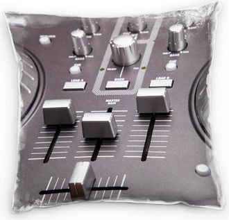 Paul Sinus Art künstlerische Fotografie, Mischpult, grau, schwarz Deko Kissen 40x40cm für Couch Sofa Lounge Zierkissen - Dekoration zum Wohlfühlen