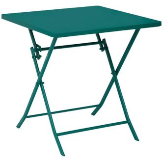 Hesperide Table de jardin 2 places Greensboro pliable 70x70cm vert opale - Hesp&eacute;ride
