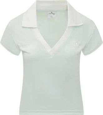 Courr&egrave;ges Femme, Tops, Blanc, Taille: 38 FR Polo Court Coupe Sport
