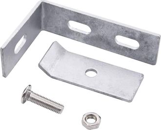 tidyard 10 Sets Doppelstabmattenzaun Zaun Wandverbinder Wand-Verbinderset Eckverbinder Eckverbinder,Verzinkter Stahl + Edelstahl