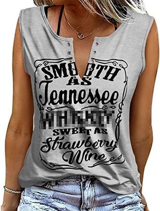 Heekpek Haut Femme Ete Debardeur Femme Coton en Col V Debardeur Décontractée Haut Chic T Shirt sans Manches Printemps Eté, Gris, Taille XXL