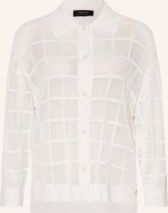 Marc Cain Blusenshirt Aus Mesh weiss