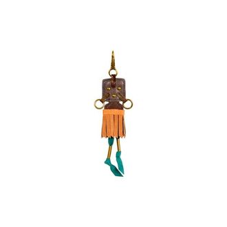 Jerome Dreyfuss Porte cl&eacute;s Michel en cuir de veau