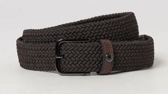 Paul & Shark Geflochtener G&uuml;rtel aus Stretch-Viskose von mit Lederdetails
