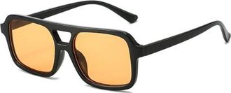 Generic Lunettes De Soleil Carr&eacute;es For Hommes Et Femmes, Id&eacute;ales For Les Activit&eacute;s Plein Air, Vacances, Trajets Domicile-travail La Conduite(Yellow)