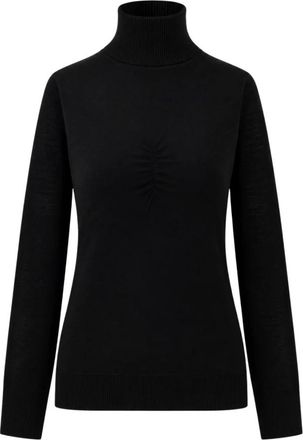 SOLOTRE Rollkragenpullover - - Knitwear - Damen - Schwarzk - M