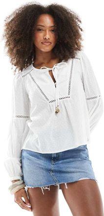 Superdry Ibiza - Blouse manches longues de plage - Blanc cass&eacute;