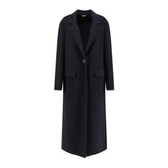 Hev&ograve; Mantel mit fallendem Revers - - Coats - Damen - Blau - 2XS