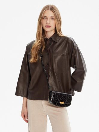 Tommy Hilfiger Handtasche Tommy Hilfiger Party Le Mini Crossover Croc AW0AW18203 Braun