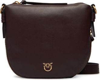 Pinko Handtasche PINKO Hobo Zip Around Mini Ai 25-26 PLTT 105332 A0QO Dunkelrot