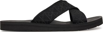 Calvin Klein Pantoletten Calvin Klein Ess Diecut Xcross Wb Aop HM0HM02093 Schwarz