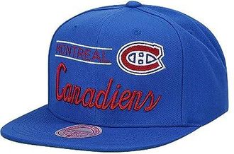 Mitchell & Ness Montr&eacute;al Canadiens Retro Lock Up Casquette Snapback, bleu, taille unique