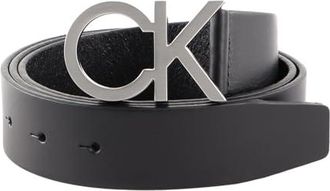 Calvin Klein Ceinture Homme Ck Buckle Belt 3.5 cm Ceinture Cuir, Noir (Ck Black), 80 cm