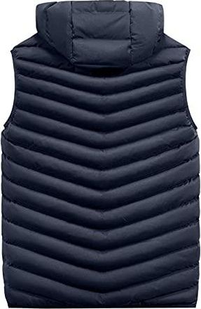 Generic Gilet matelass&eacute; pour homme avec capuche - Doudoune dhiver ultra l&eacute;g&egrave;re - Avec fermeture &eacute;clair - Gilet de sport - Gilet de course - Gilet de transitio