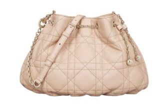 Dior Beige Small Lambskin Macrocannage Ammi Bucket Bag