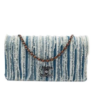 Chanel Pre-owned Fringed Denim Crossbody Bag - - Pre-owned - Damen - Blau - ONE SIZE