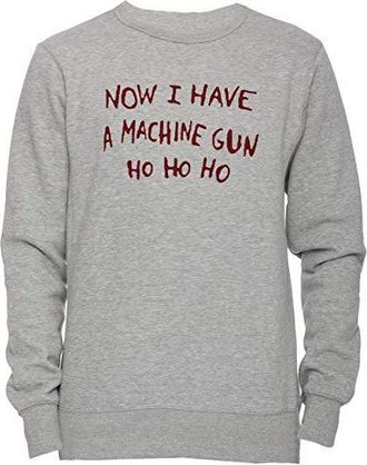 Erido Mourir Difficile No&euml;l Sauteur Unisexe Homme Femme Sweat-Shirt Jersey Pull-Over Gris Taille XL Mens Womens Jumper Grey X-Large Size XL