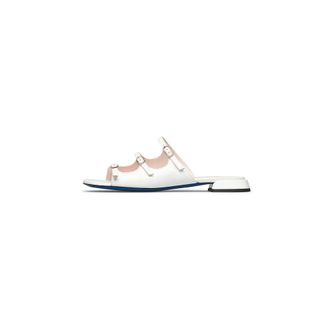 Loriblu Wei&szlig;e Lackledersandale mit Riemen - - Shoes - Damen - Wei&szlig; - 38 EU