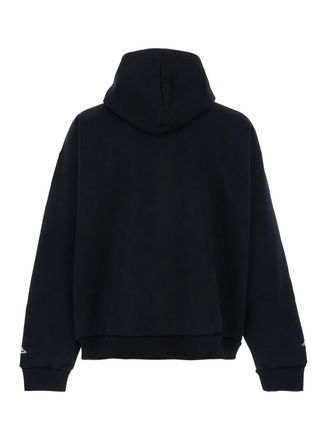 Balenciaga Mens Zip Hoodie Black Cotton Sweatshirts Sweater