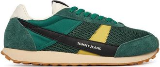 Tommy Jeans Sneakers Retro Runner Archive Open Mesh EM0EM01715 Gr&uuml;n