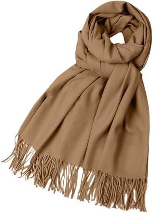 Generic Cocila Fleece Solid Color Imitation Scarf Versatile Warm Shawl Echarpe Femme Hiver Foulard Blanc &Eacute;charpe Blanche Rouge Noir Noel Cheche Bleu Polaire C