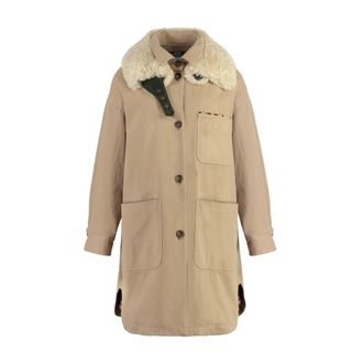 Bazar Deluxe Asymmetrischer Saum Parka - - Coats - Damen - Beige - S