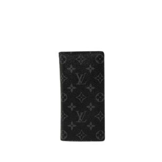 Louis Vuitton Pre-owned Portefeuille Brazza Monogram Eclipse Long Wallet - Homme - Pre-owned - Noir - Taille: ONE Size