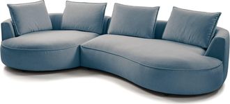 Studio Copenhagen home24 Bigsofa Blau Webstoff Saia 322 x 82 x 154cm Ausrichtung links Modern