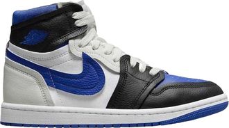 Nike Air Jordan 1 Sneaker f&uuml;r Damen, Leder (Wei&szlig;/Schwarz/Blau)