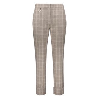Lorena Antoniazzi Wollmischhose mit umgeschlagenen B&uuml;ndchen - - Trousers - Damen - Braun - S