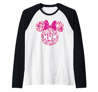 Disney Minnie Mouse Best Mum Ever Muttertag Raglan