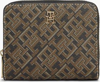 Tommy Hilfiger portefeuille zipp&eacute; &agrave; imprim&eacute; icon multicolore-Noir