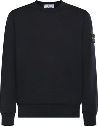 Stone Island Homme, Sweatshirts et sweats &agrave; capuche, Bleu, Taille: M Compass Logo SweaT-shirt