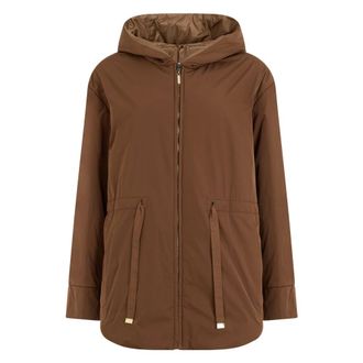 Max Mara Femme, Vestes, Brun, Taille: 38 FR Veste matelass&eacute;e &agrave; capuche