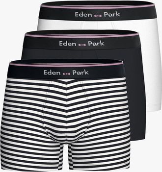 Eden Park Lot de 3 cale&ccedil;ons en coton m&eacute;lang&eacute;